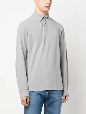ZANONE Ice Cotton Polo Shirt - Grey