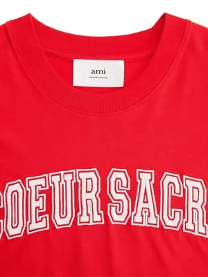 Ami Embroidered-logo Cotton T-shirt