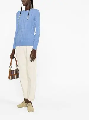 Polo Ralph Lauren Julianna Cable-knit Jumper - Blue