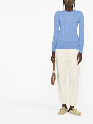 Polo Ralph Lauren Julianna Cable-knit Jumper - Blue