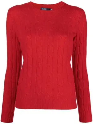 Polo Ralph Lauren Julianna Cable-knit Jumper - Red