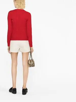 Polo Ralph Lauren Julianna Cable-knit Jumper - Red