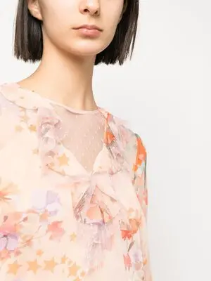 TWINSET Ruffled Floral-print Blouse