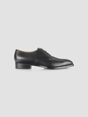 Gucci Leather Logo Oxfords - Black