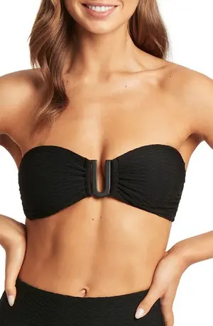 SEA LEVEL Sea Level U-Bar Bikini Top Black