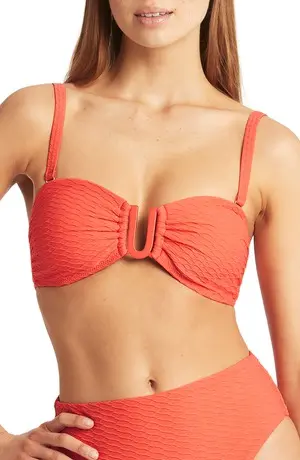 SEA LEVEL Sea Level U-Bar Bikini Top Tangerine