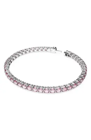 SWAROVSKI Matrix Tennis Bracelet - Pink