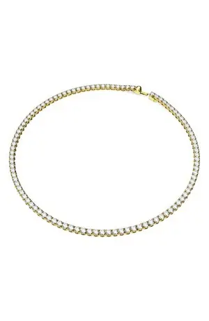 SWAROVSKI Matrix Tennis Necklace - Gold/white