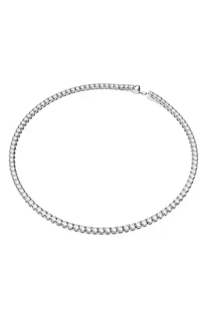 SWAROVSKI Matrix Tennis Necklace Silver