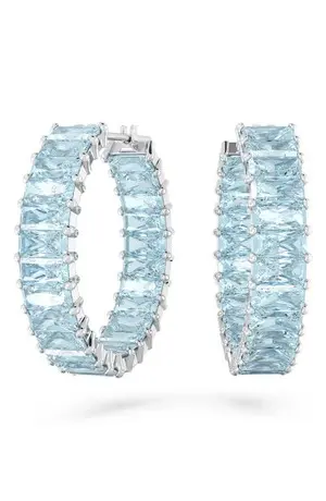 SWAROVSKI Matrix Hoop Earrings - Blue