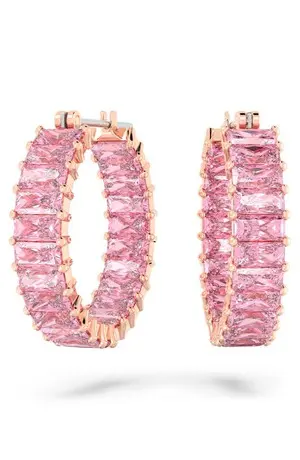 Pink Hoop Earrings