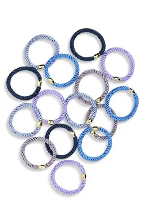 L. Erickson Set Of 15 Assorted Ponytail Holders - Hydrangea