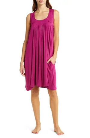 PAPINELLE Pleated Chemise Dark Raspberry