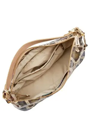 Brahmin Heather Snake Embossed Leather Shoulder Bag