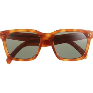 Celine Bold 3 Dots 54mm Geometric Sunglasses - Red Havana/green