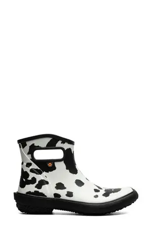 Bogs Patch Waterproof Rain Boots - Black W/white