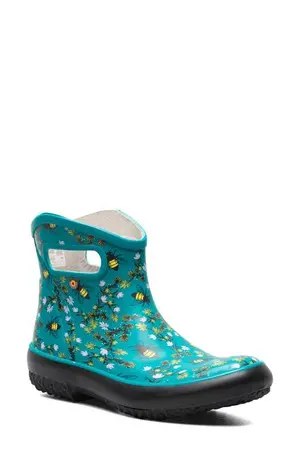 Bogs Patch Waterproof Rain Boots Dark Turquoise