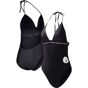 G-III 4HER BY CARL BANKS Pittsburgh Steelers One-piece Swimsuit - Black