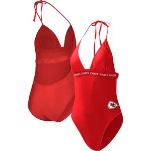 G-III 4HER BY CARL BANKS Kansas City Chiefs Full Count One-piece Swimsuit - Red