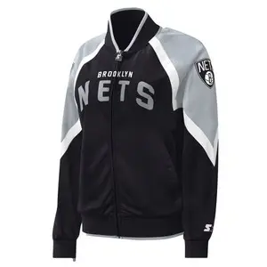 STARTER Brooklyn Nets Slam Dunk Raglan Full-zip Track Jacket