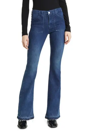 FRAME Trapunto St. Le High Flare Jeans