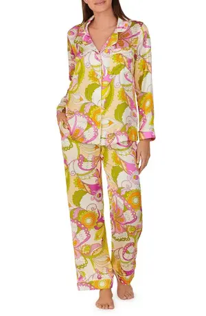 BEDHEAD PAJAMAS X Trina Turk Print Silk Pajamas Bouvier Botanica