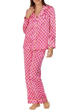 BEDHEAD PAJAMAS X Trina Turk Print Silk Pajamas Scallop