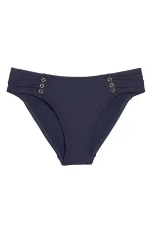 Robin Piccone Amy Side Tab Bikini Bottom - Navy