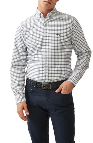 Rodd & Gunn Oxford Valley Check Sports Fit Shirt - Navy