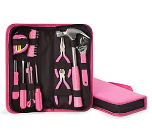 BEY-BERK 20 Pc Lady's Tool Set In Zippered Pink Canvas C Ase Bey-ber - One-color