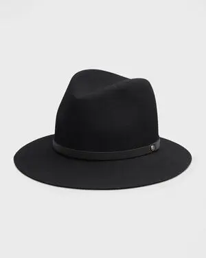 Rag & Bone Wool Fedora With Leather Band - Black