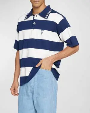 Kenzo Men's Nautical Graphic Polo Shirt Midnight Blue