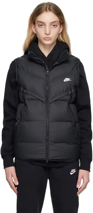 Nike Nike Black Sportswear Therma-FIT Windrunner Vest - Black/black/sail