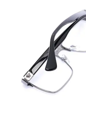 Versace Signature Medusa-plaque Square-frame Glasses