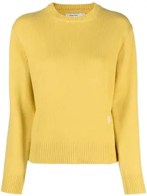 SPORTY & RICH Wool Crewneck - Yellow