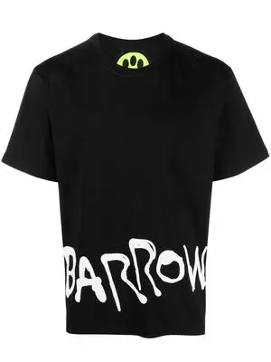 BARROW Teddy-bear Motif Logo-print T-shirt - Black