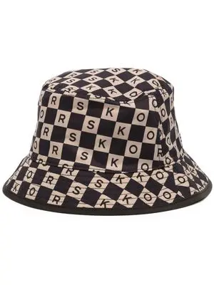 Michael Kors Black Monogram Bucket Hat new+tag) Michael Kors bucket hat denim sky... | Depop main image 3