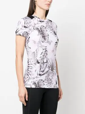 PLEIN SPORT Logo-plaque Floral Top