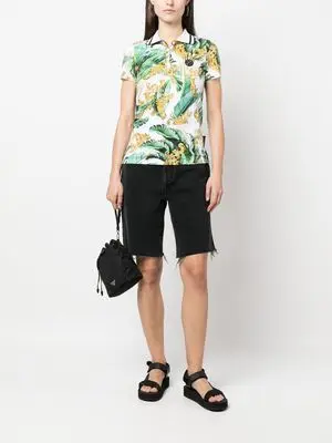 PLEIN SPORT Floral-print Polo Shirt