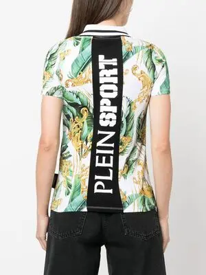 PLEIN SPORT Floral-print Polo Shirt