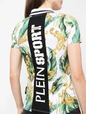 PLEIN SPORT Floral-print Polo Shirt