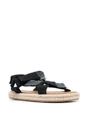 MAISON MARGIELA Patchwork Hiking Sandals - Black