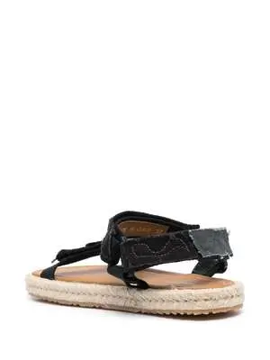 MAISON MARGIELA Patchwork Hiking Sandals - Black