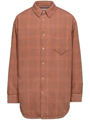 MAISON MARGIELA Checked Cotton Shirt - Orange