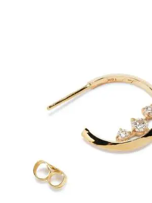 Lizzie Mandler 18kt Yellow Diamond Hoop Earrings