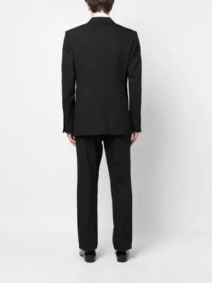 TOM FORD Peak-lapel Wool Suit - Black