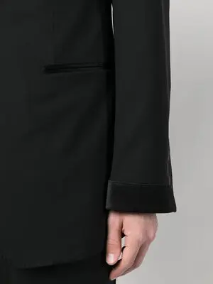 TOM FORD Peak-lapel Wool Suit - Black