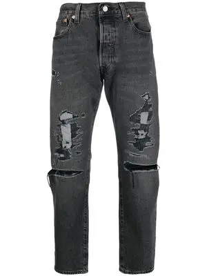 LEVI'S 501 Distressed-effect Jeans