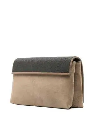 Brunello Cucinelli Precious Monili-chain Suede Bag