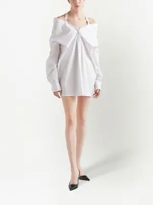 Prada Off-shoulder Shirt Dress